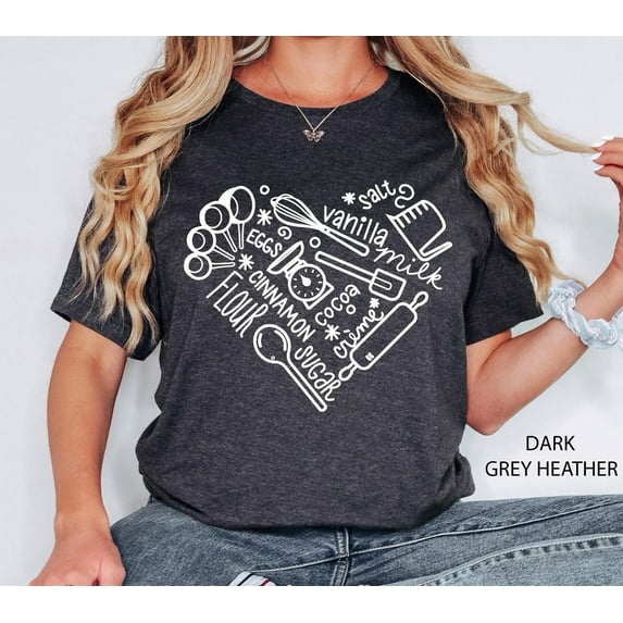 Bakery Heart Shirt, Baking Lover Shirt, Baking T-Shirt, Baker Shirts ...
