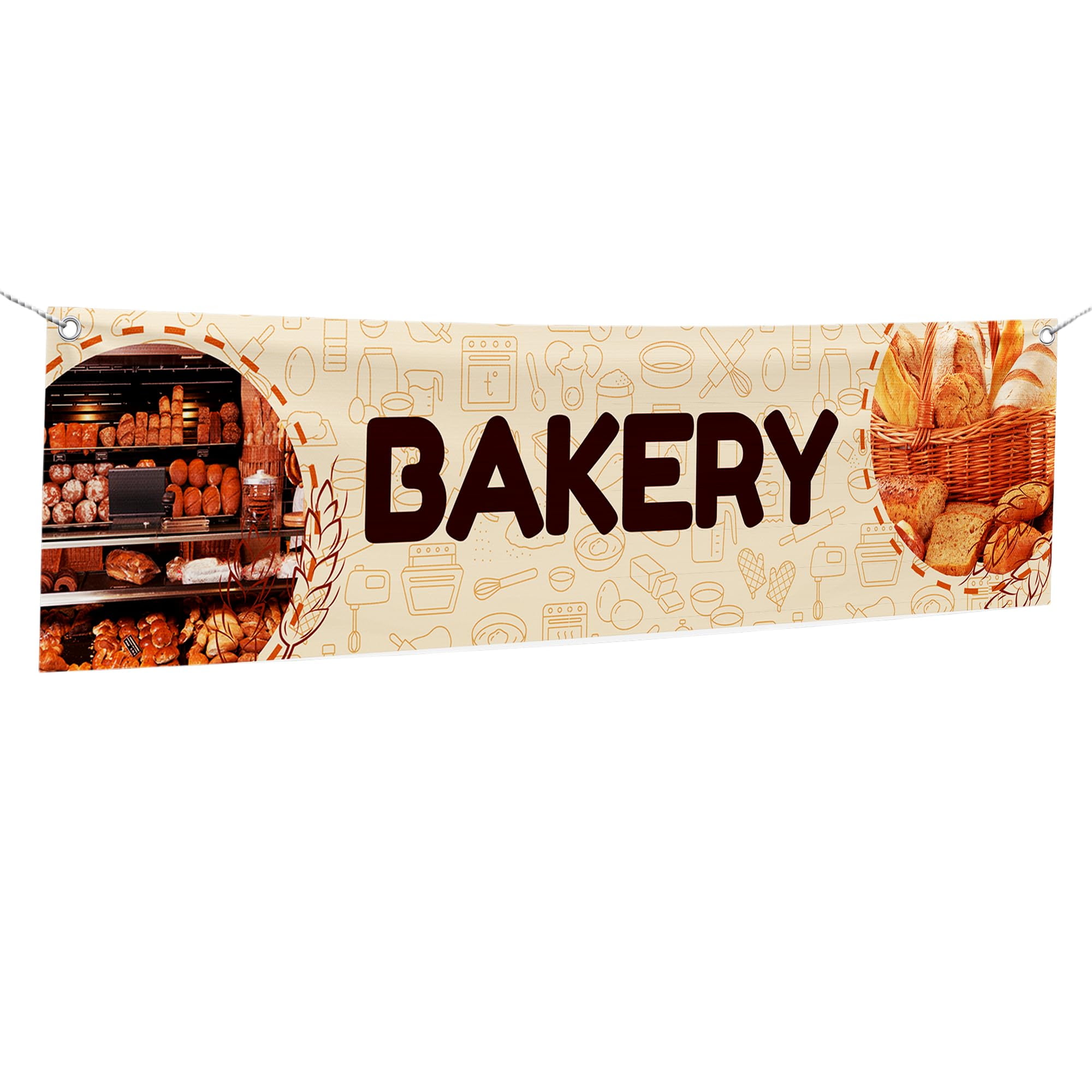 Bakery Large Banners and Signs for Outdoor by DreamController-Polyester ...
