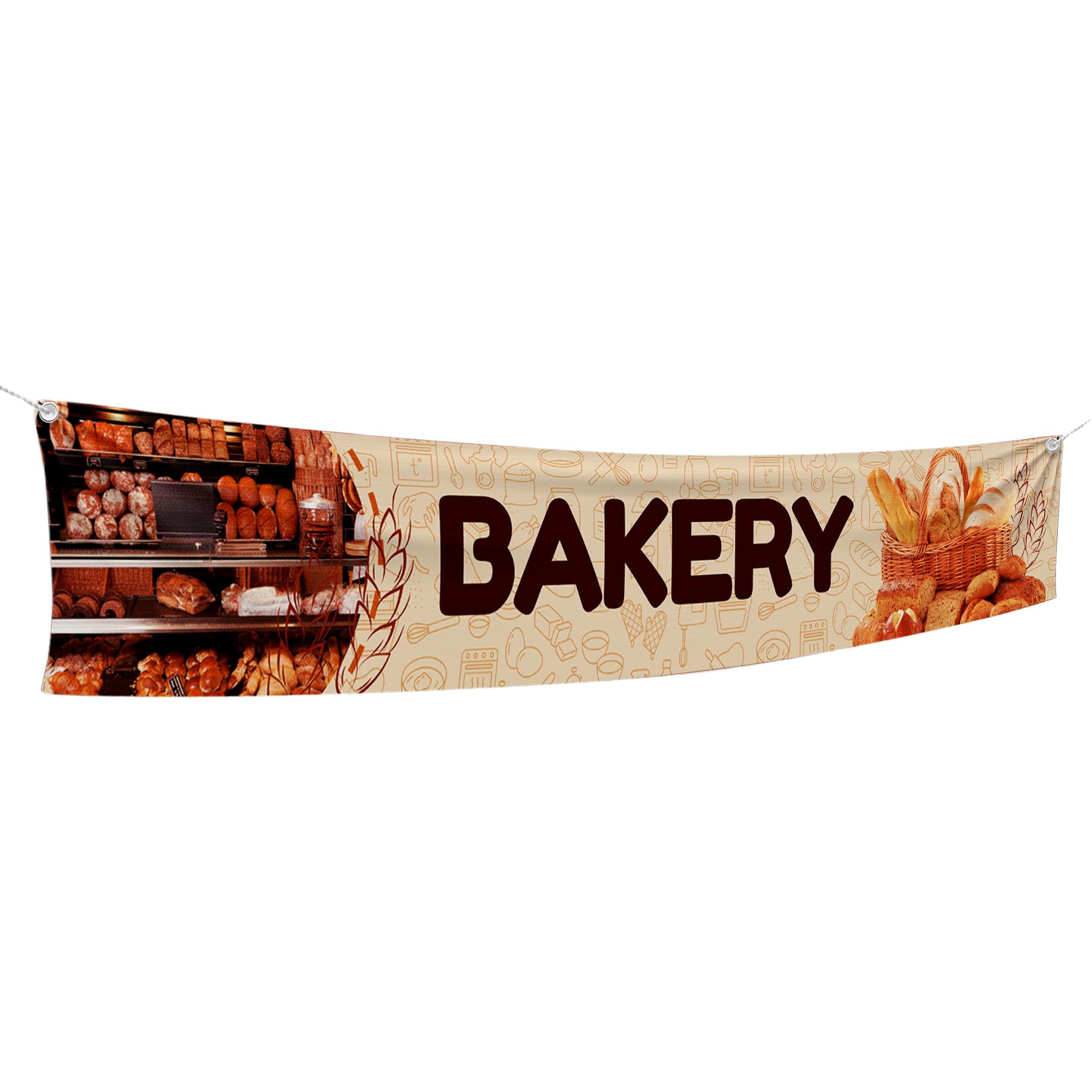 Bakery Large Banners and Signs for Outdoor by DreamController-Polyester ...