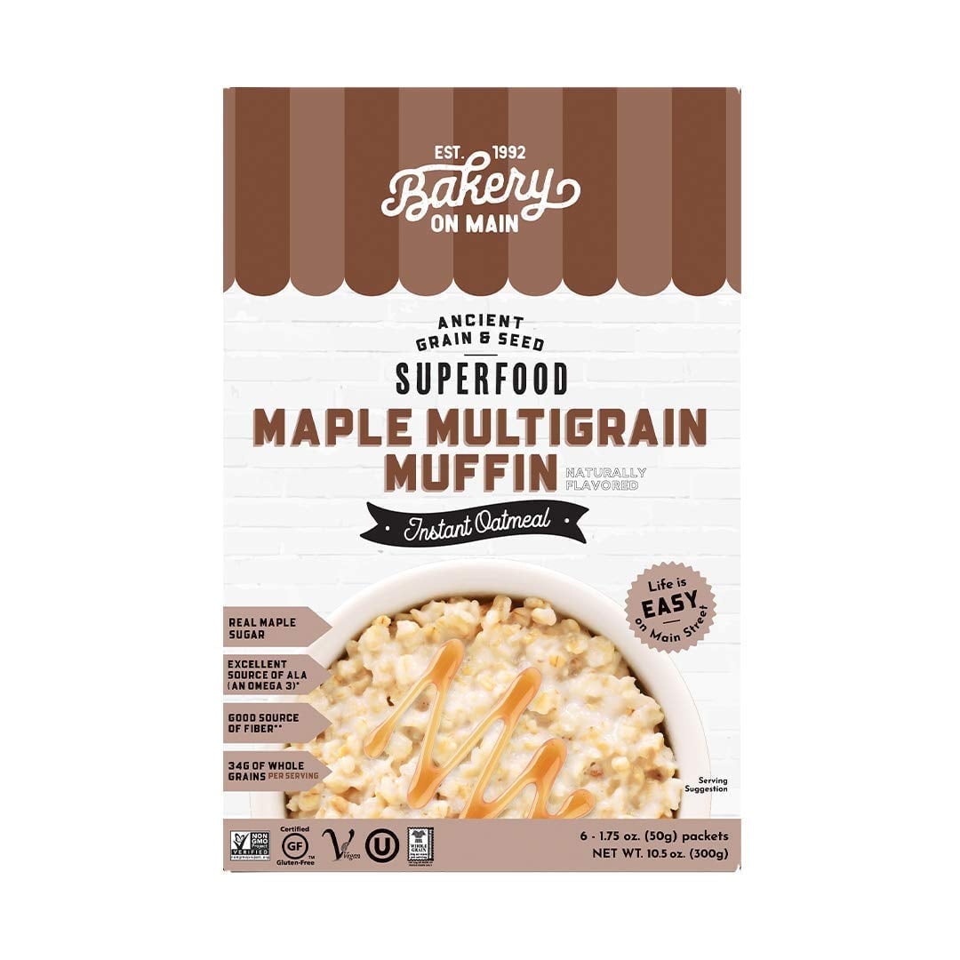 Bakery On Main Instant Oatmeal Gluten Free Maple Multigrain Muffin 6 ...