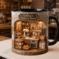 Bakery Owner Mug 3D Effect Custom Bakery Shop Room Mug for Baker Gift ...