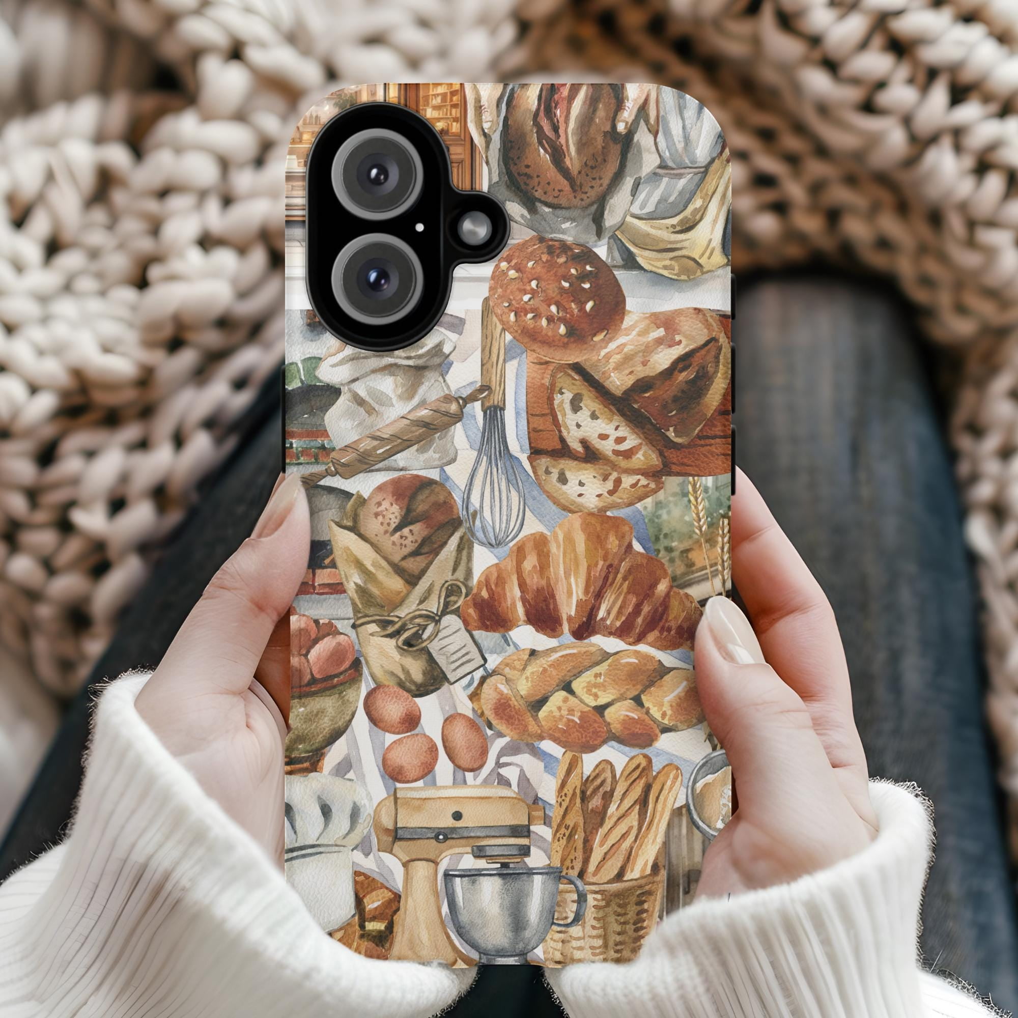 Bakery Pastry Case, Cute Bread Dessert Illustration for iPhone 17 11 12 ...