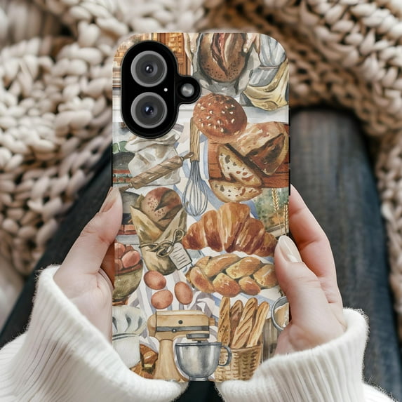 Bakery Pastry Case, Cute Bread Dessert Illustration for iPhone 17 11 12 ...
