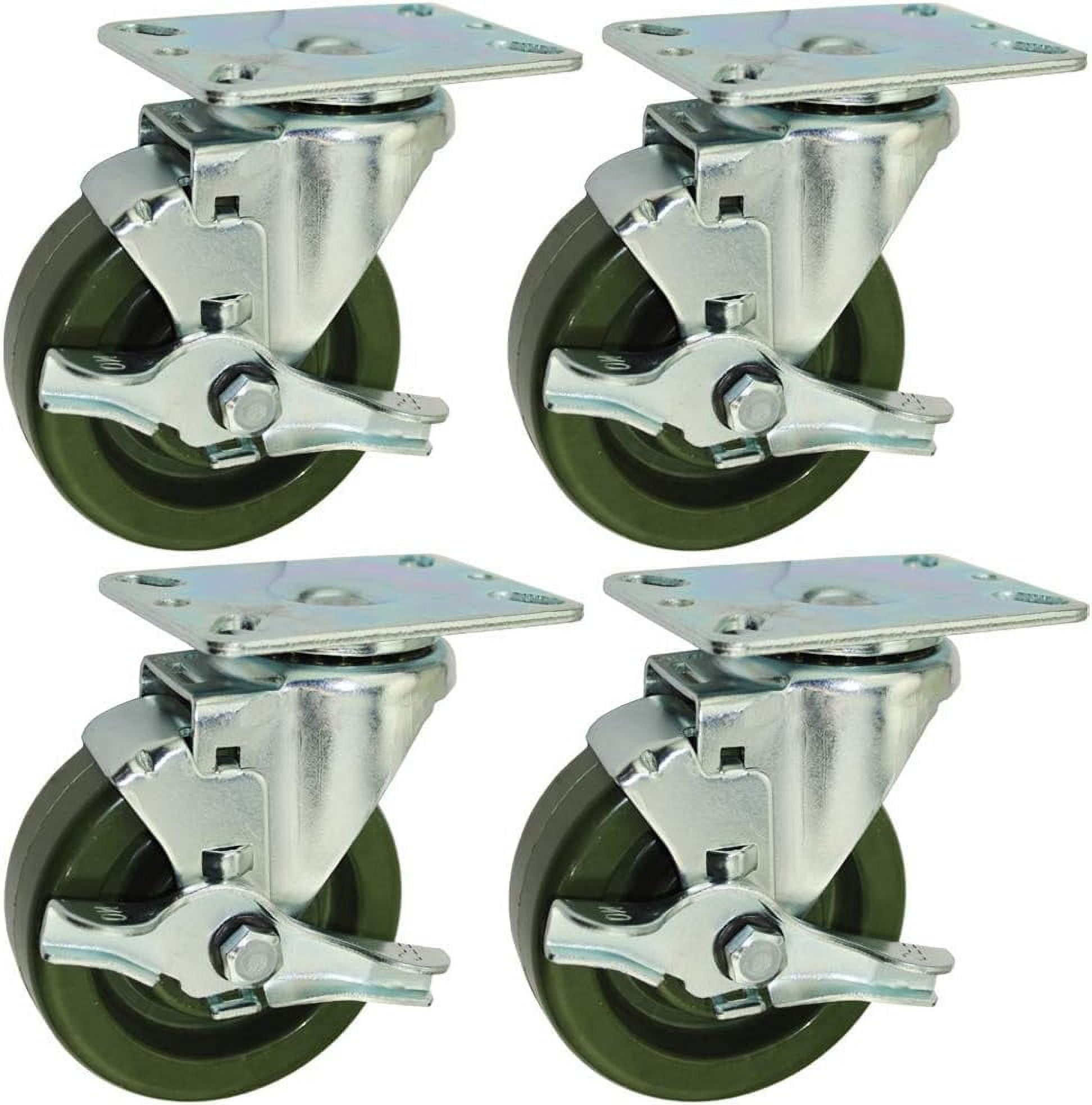 Bakery Rack Oven Casters with Easy Rolling Bearing Wheels, Handles ...