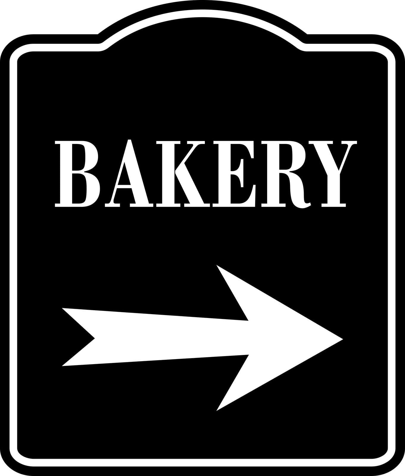 Bakery Right Arrow BLACK Aluminum Composite Sign, 20"x24" - Walmart.com