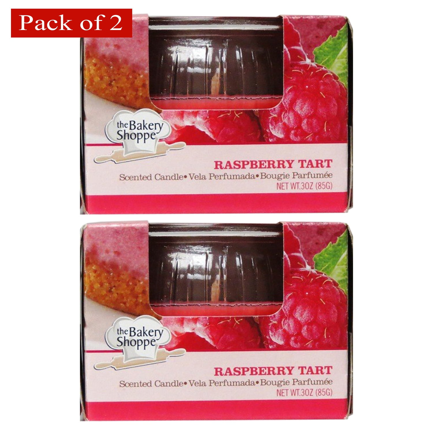 Bakery Shop 3 Ounce Scented Candles Raspberry Tart (Pack of 2 ...