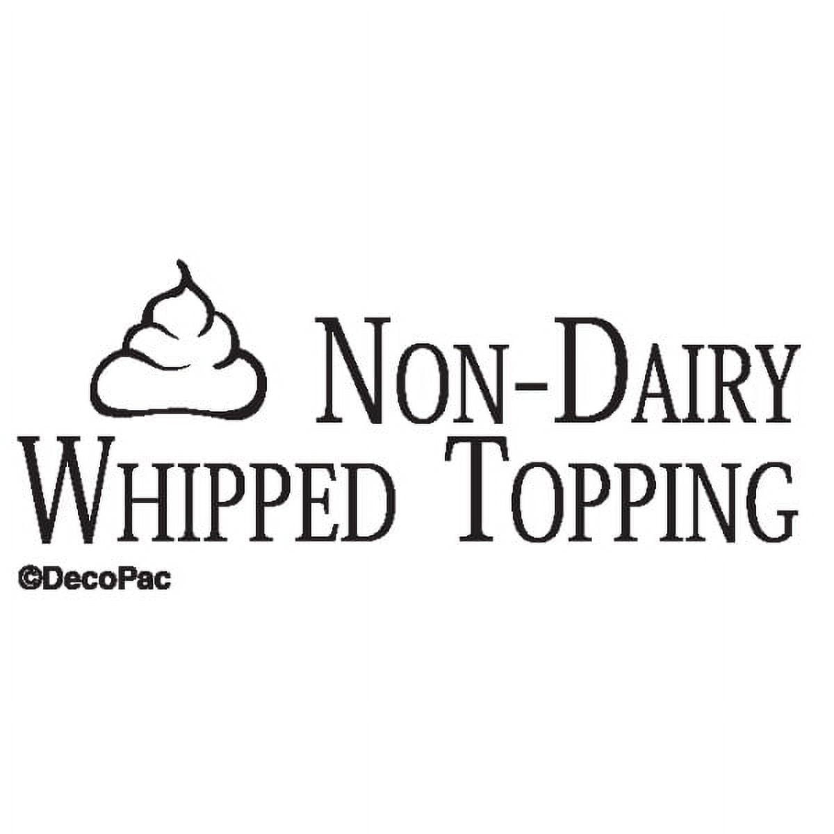 Bakery Supplies - Promotional Label - Non-Dairy Whipped Topping (500 ...