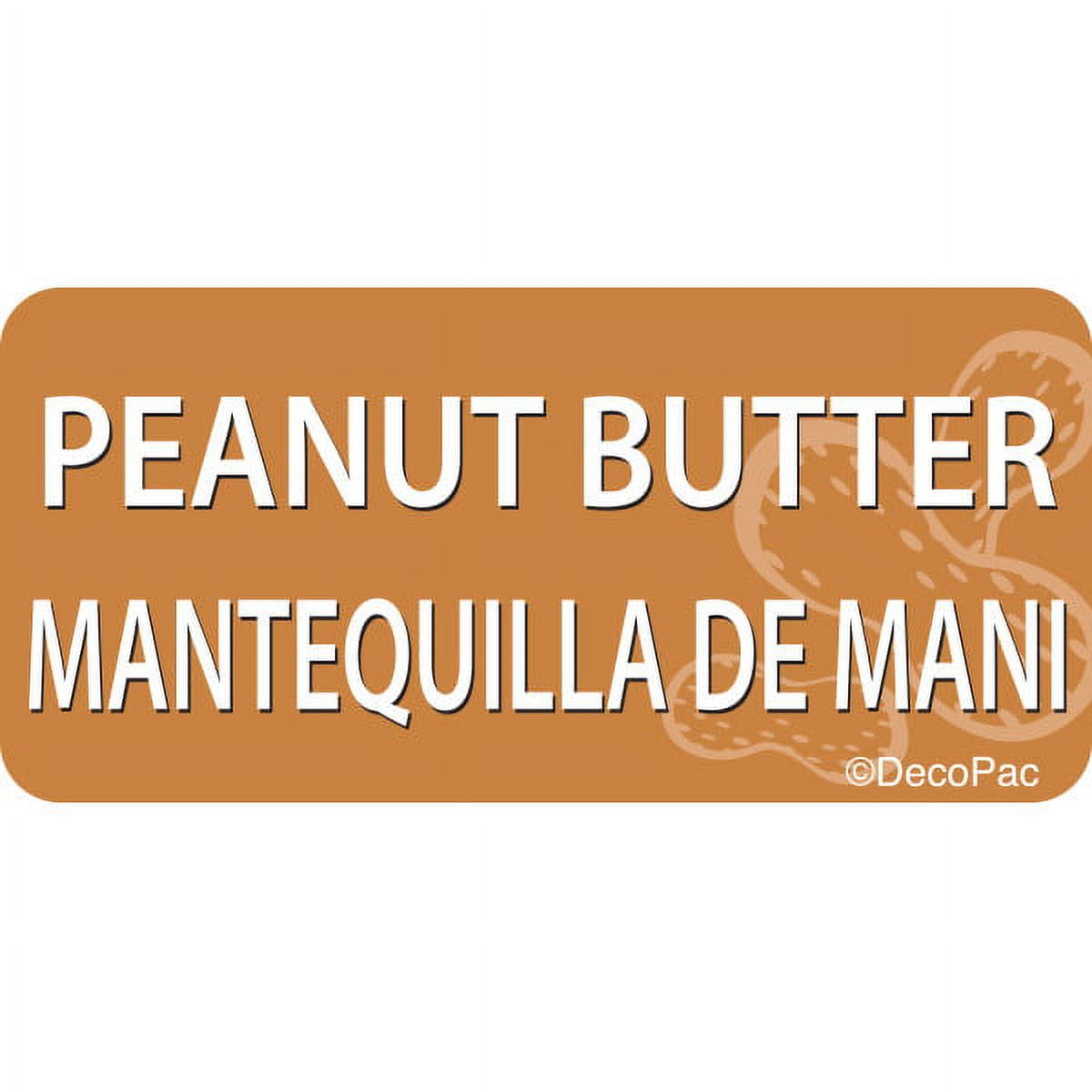 Bakery Supplies - Promotional Label - Peanut Butter/Mantequilla de Mani ...