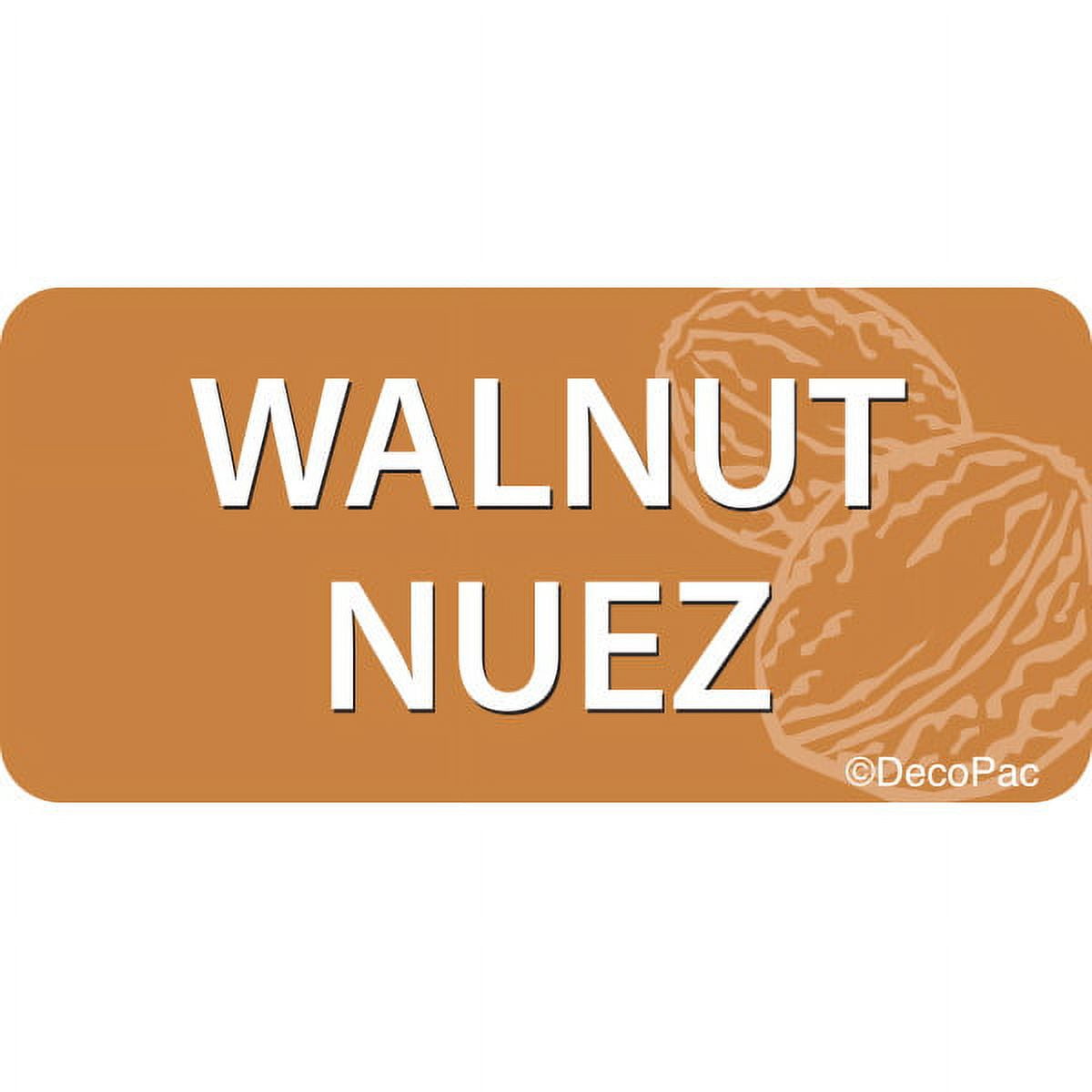 Bakery Supplies - Promotional Label - Walnut/Nuez (500 labels ...