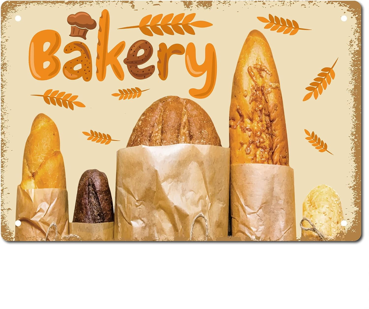 Bakery Tin Signs Metal Vintage Sign Wall Art Decor Plaque Poster ...