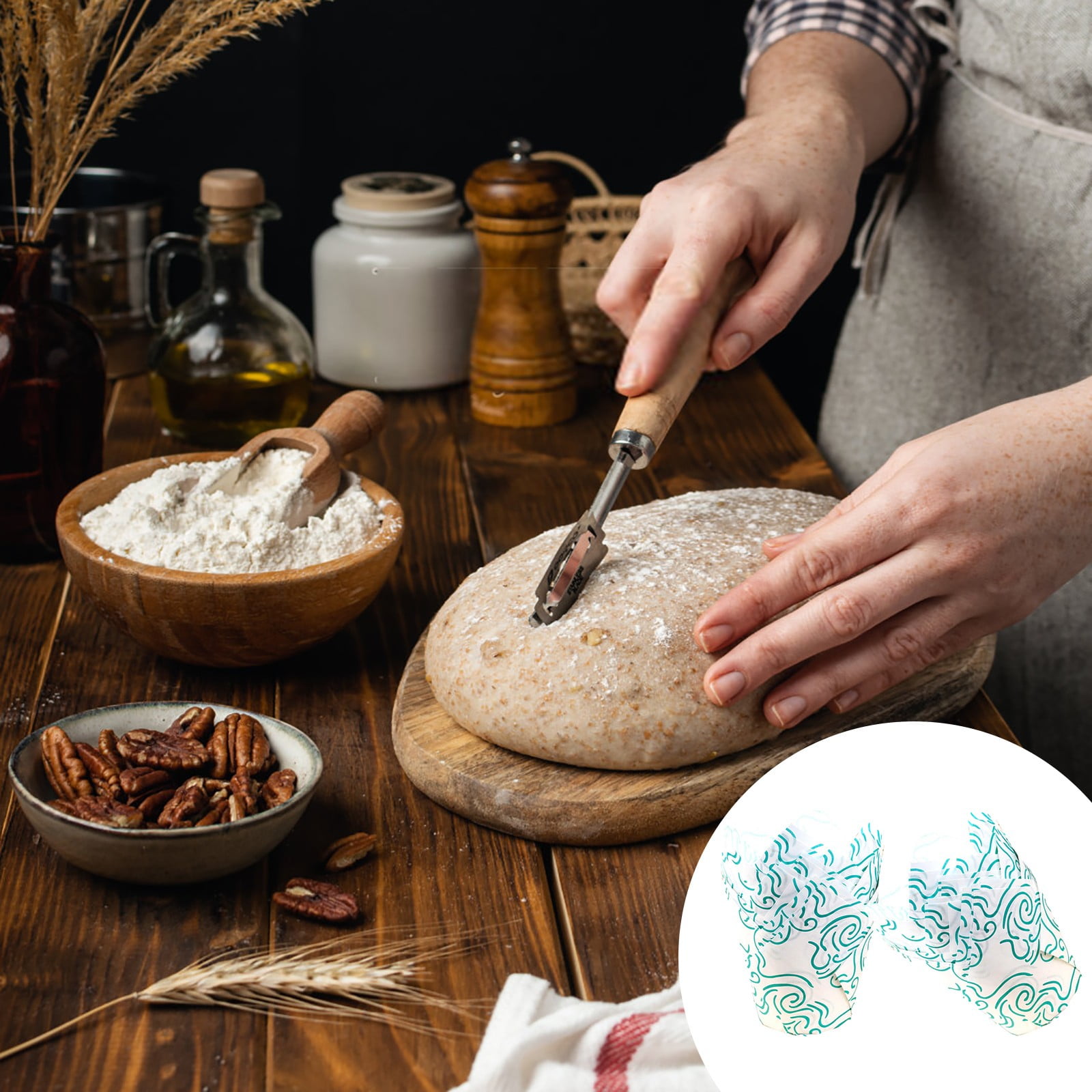 Bakeware for Air Fryer Oven 50PC Upgraded Multifunctional Baking Cloud Selection Flower Cupcake ...