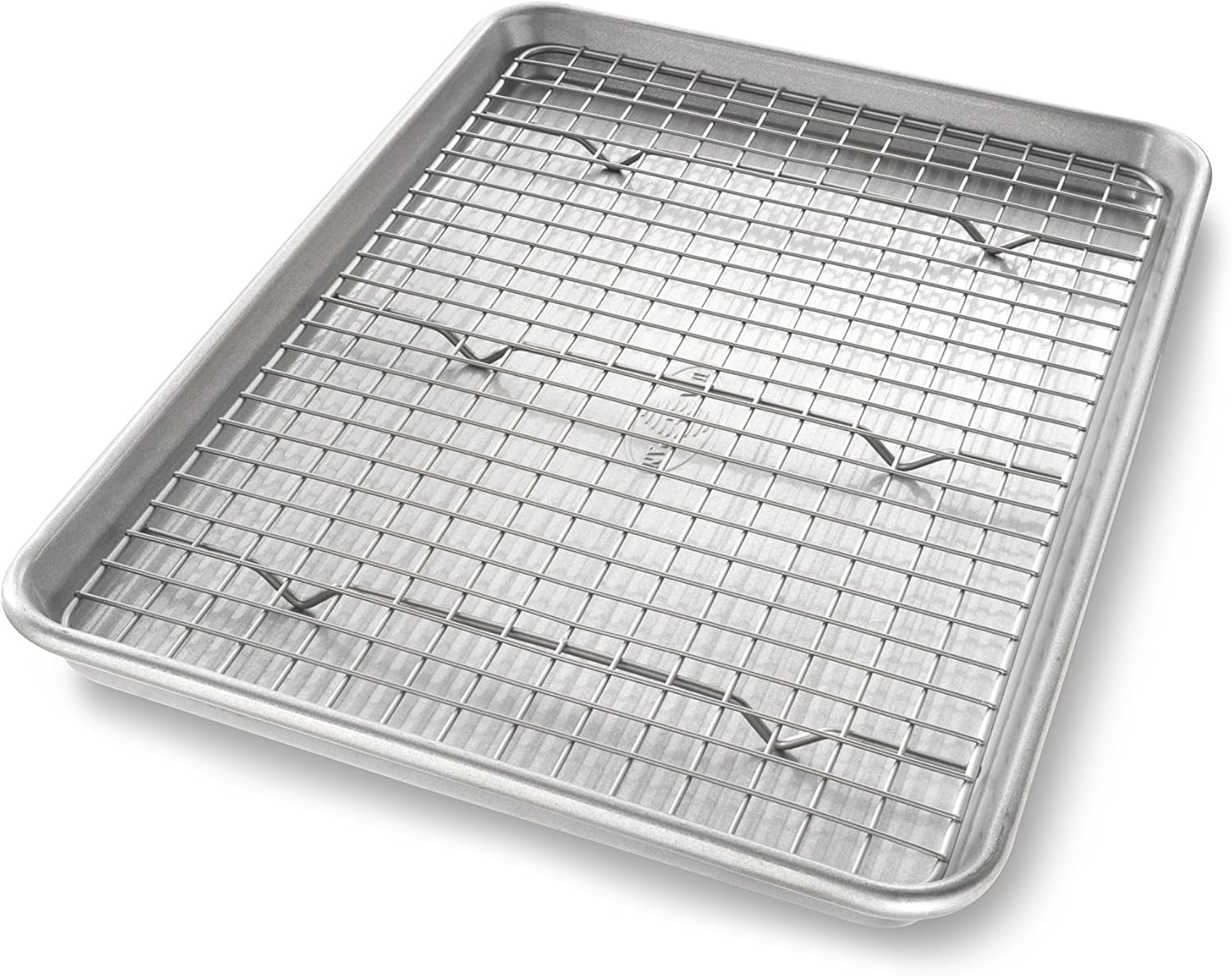 Bakeware Half Sheet Baking Pan and Bakeable Nonstick and Cooling Rack ...