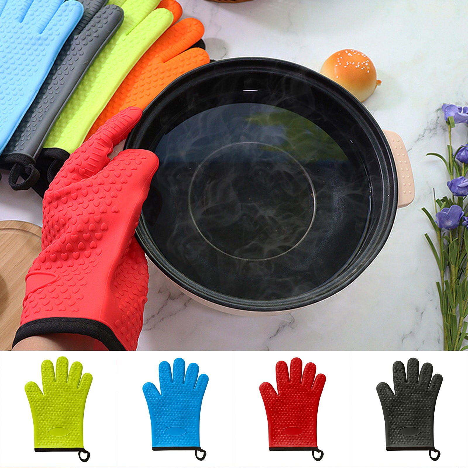 Bakeware Kitchen Fork Kitchen Silicone Five Finger Baking Plus Cotton ...