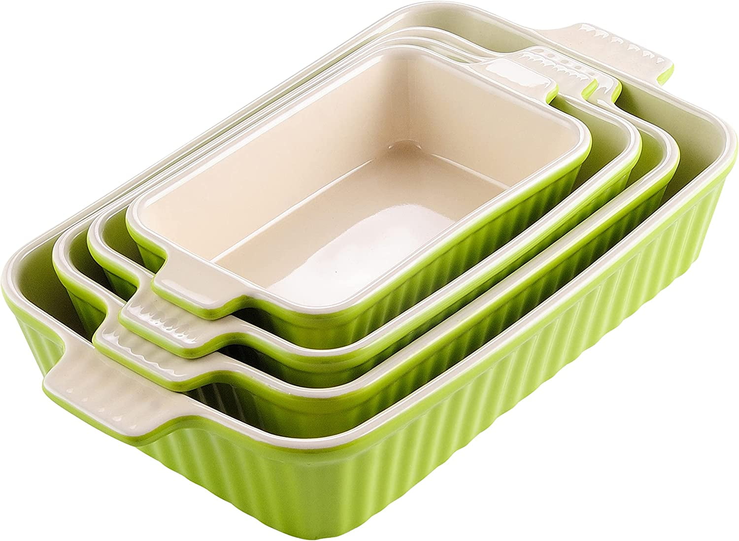 Bakeware Set of 4, Porcelain Baking Pans Set for Oven, Casserole Dish ...
