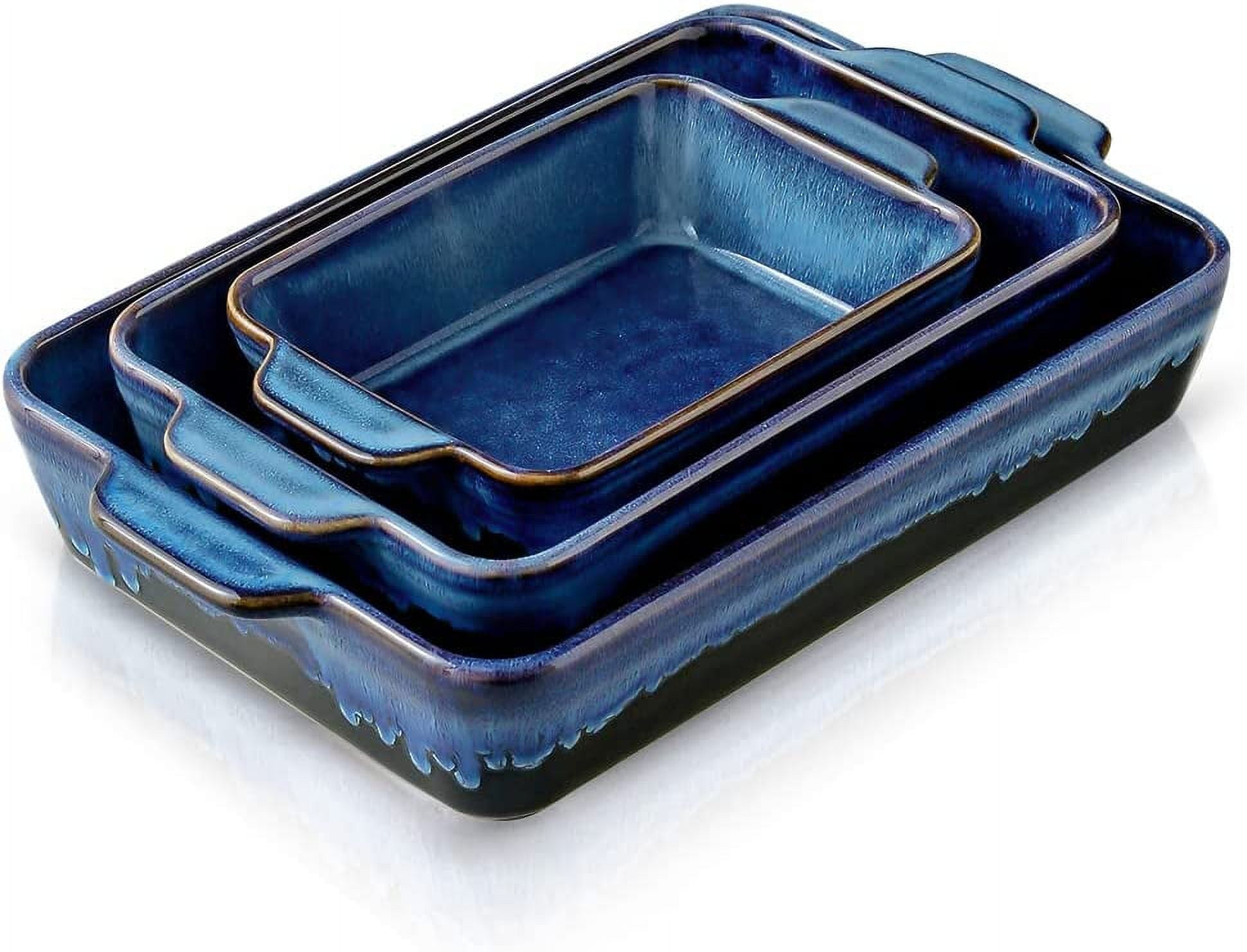 Bakeware Set, Ceramic Baking Dish, Rectangular Casserole Dish, Lasagna ...