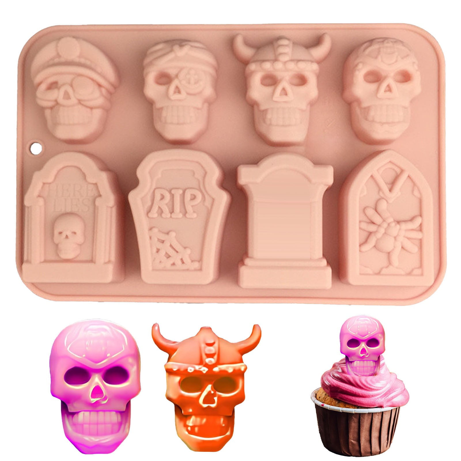 Bakeware Set,Halloween Candy Silicone Halloween Pumpkin Bat Witch Hat ...