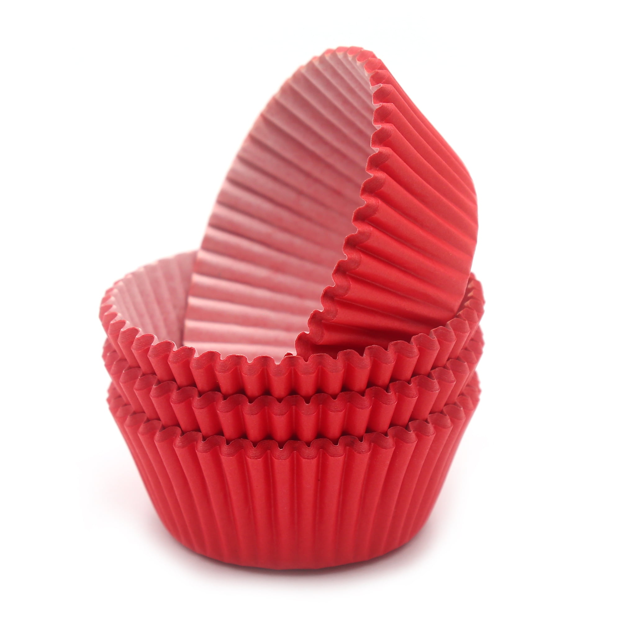 Bakexcel Standard Baking Cups, Classic Red Greaseproof Festive Cupcake ...