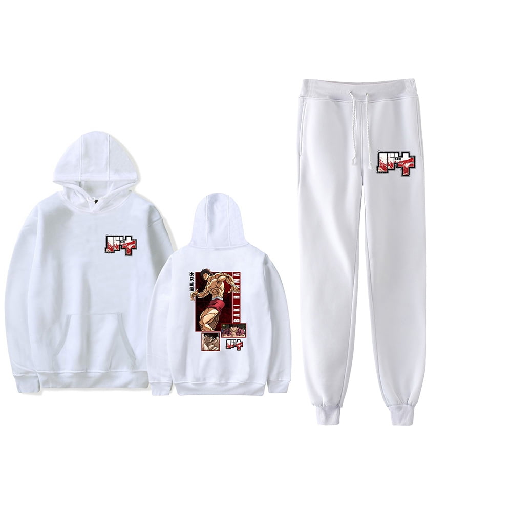 Baki Hanma Anime Hoodies Jogger Pants Suit Vintage 90s Sweatshirt ...