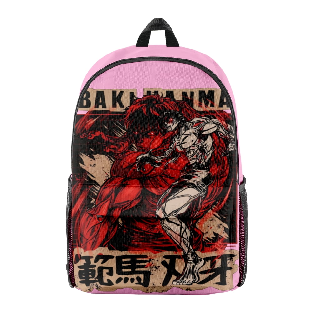 Baki Hanma Backpack Anime Zipper Pack Casual Rucksack Women Men Fashion ...