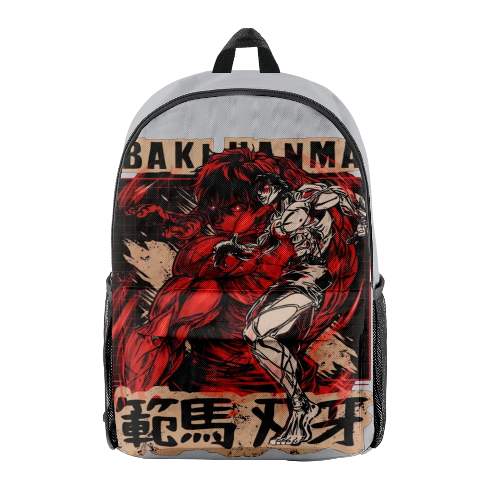 Baki Hanma Backpack Anime Zipper Pack Casual Rucksack Women Men Fashion ...