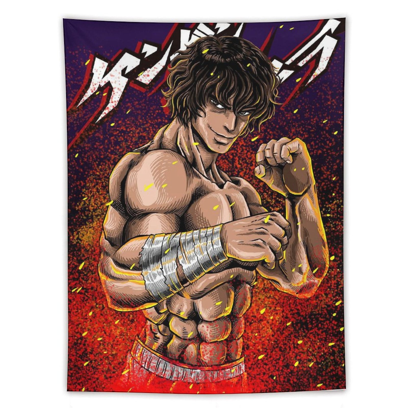 Baki Hanma Baki Japanese Anime Tapesty Wall Tapestry Cartoon Poster ...