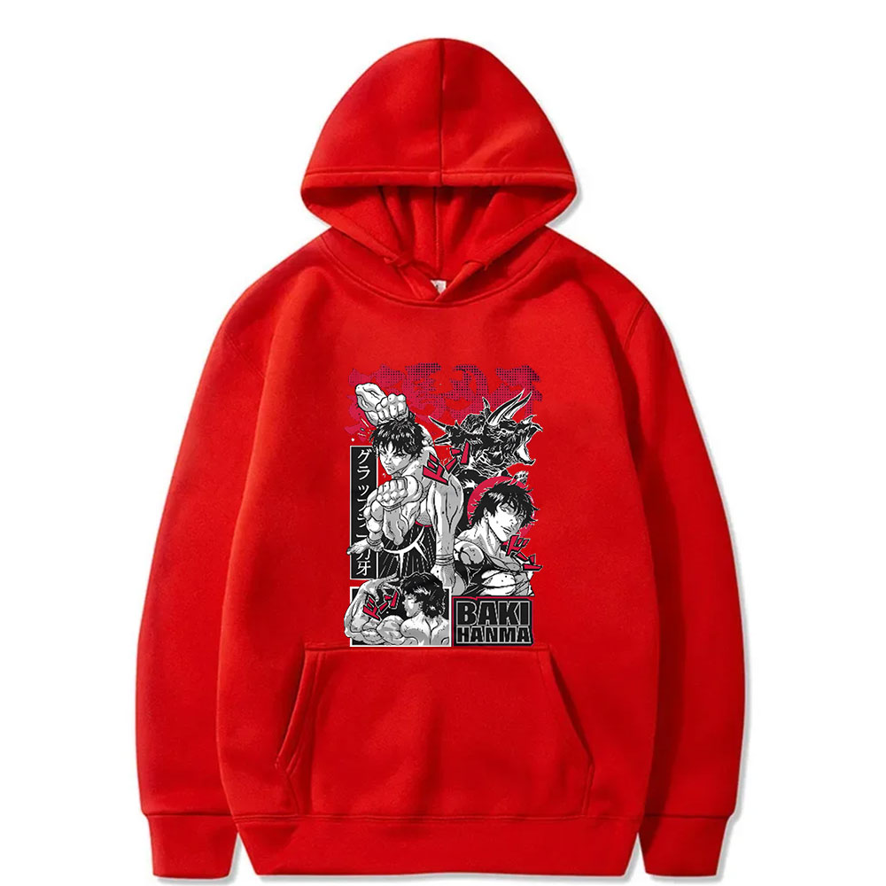 Baki Hanma Boxing Hoodies New Logo Merch Print Hooded Cosplay Women Men ...
