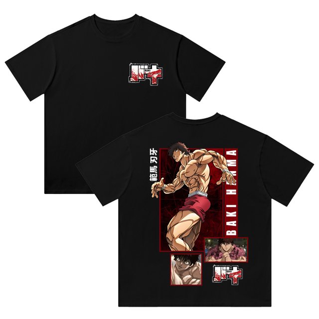 Baki Hanma Cotton T-shirt Anime Cosplay Short Sleeve Men Womens ...