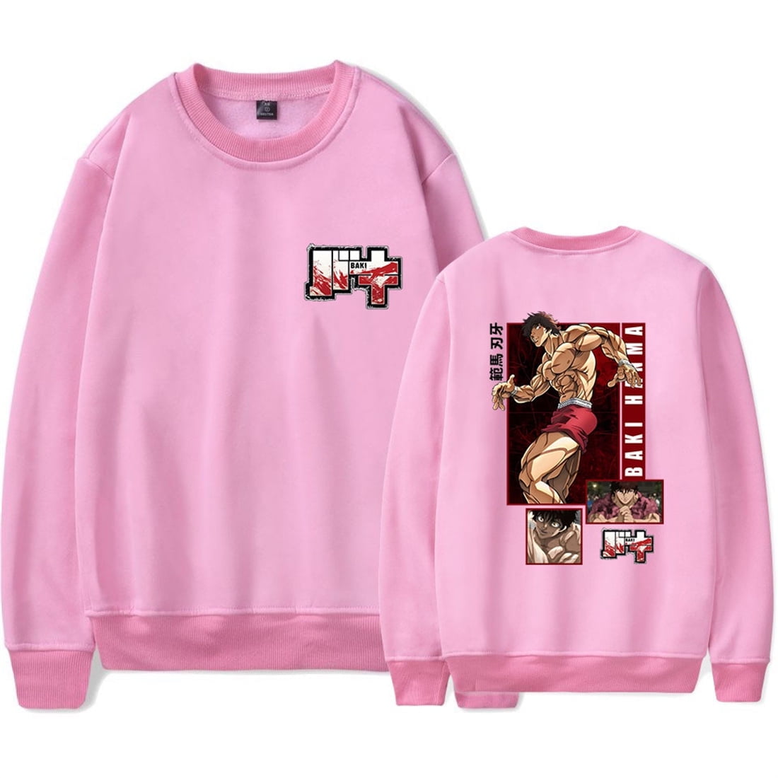 Baki Hanma Harajuku Sweatshirt Casual Women Men Crewneck Long Sleeve ...