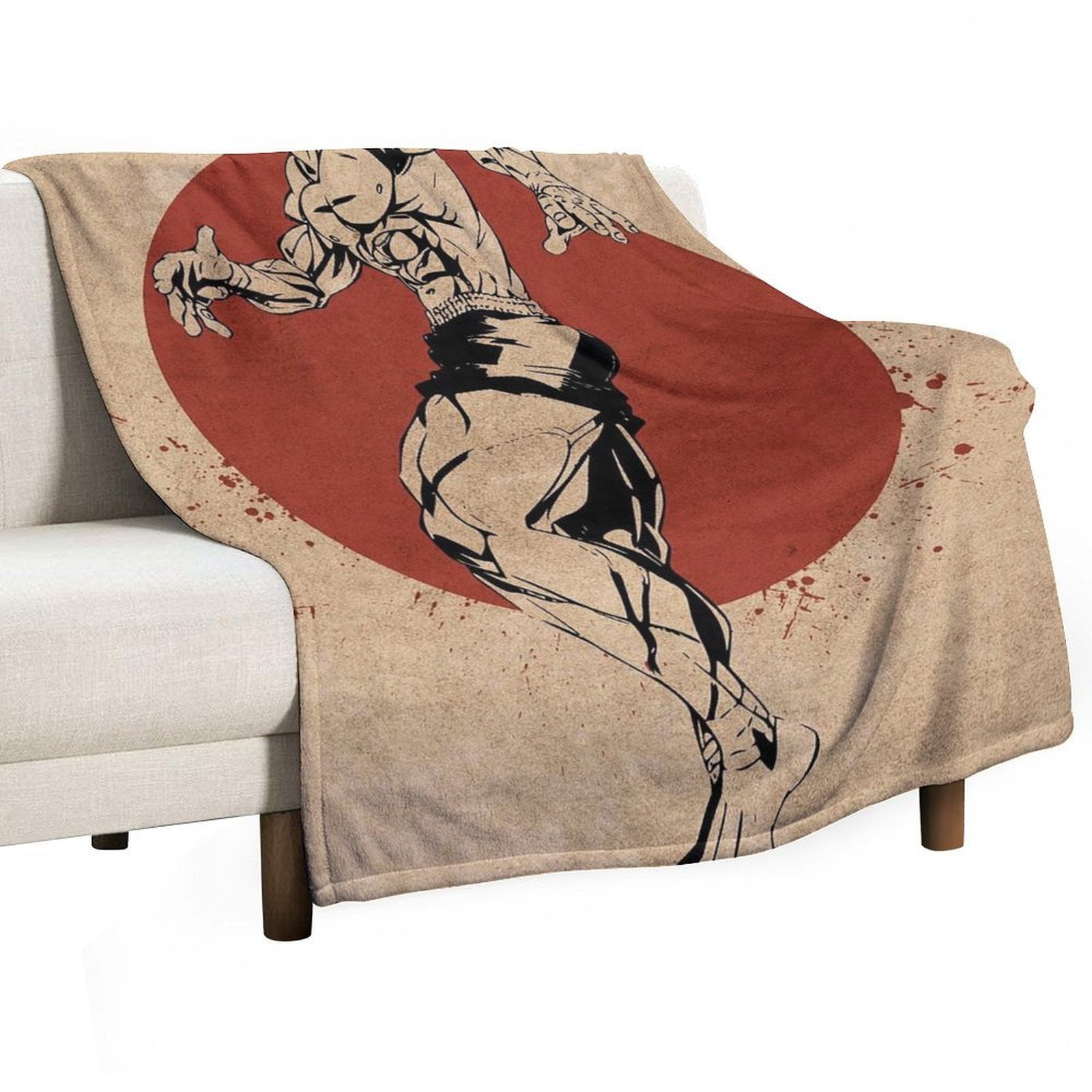 Baki Hanma Poster Luxury Flannel Blanket - Super Soft Anti-Static Plush ...