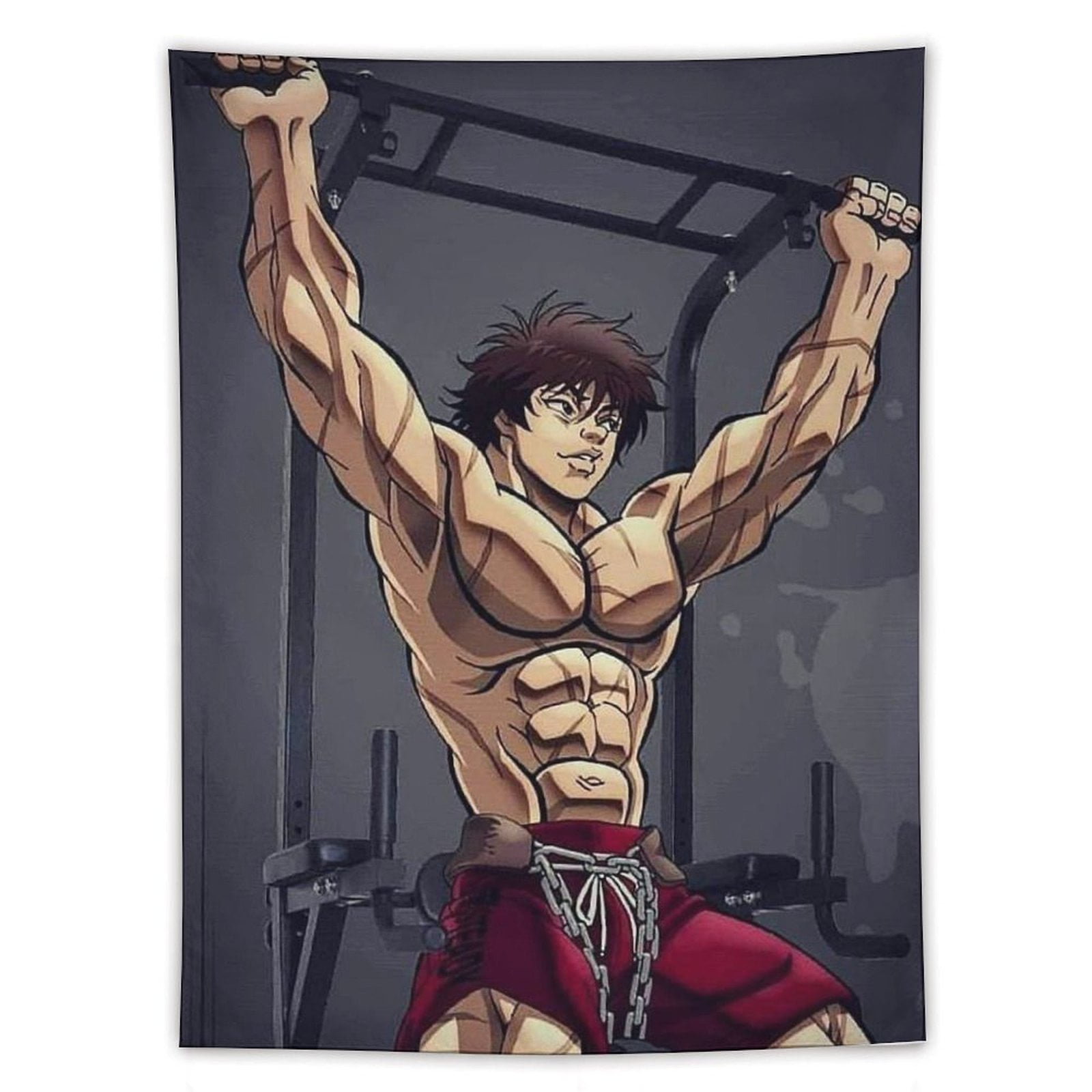 Baki Hanma Son of Ogre in The Gym Training Japanese Anime Tapesty Wall ...