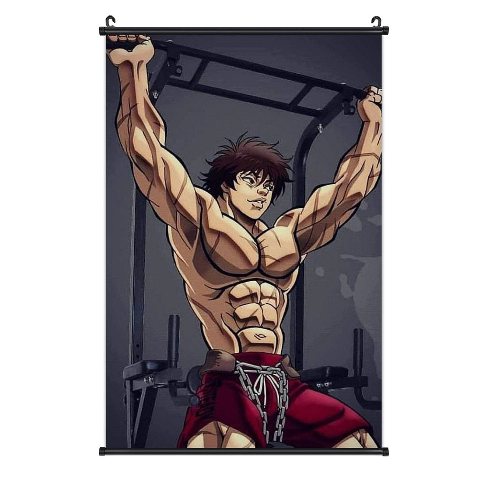 Baki Hanma Son of Ogre in The Gym Training Poster Canvas Hanging ...