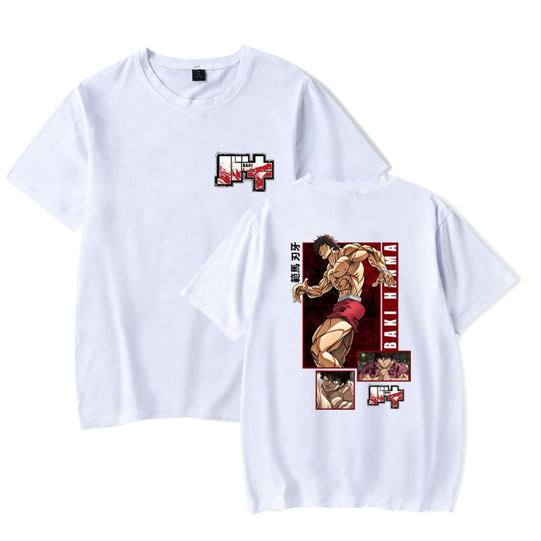 Baki Hanma Tshirt Harajuku Short Sleeve Men Women Crew Neck Tees ...
