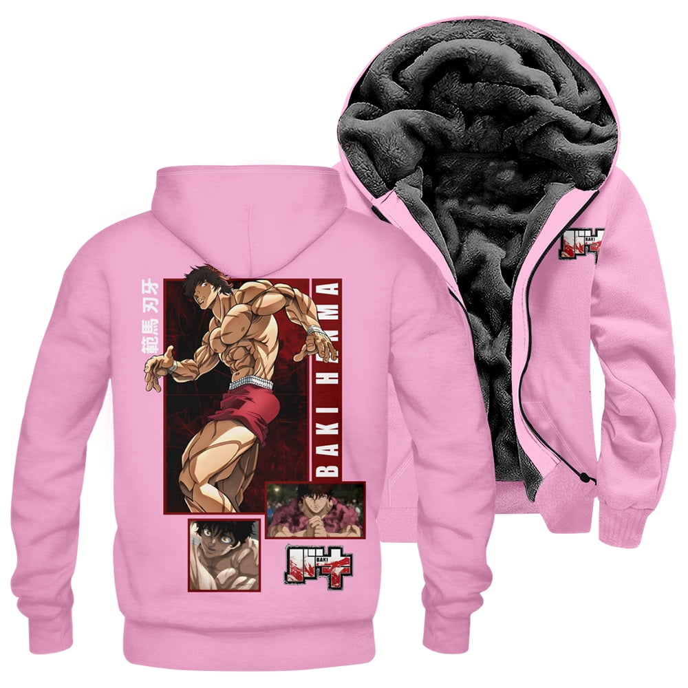Baki Hanma Zipper Hoodies Men Womens Coat Harajuku Jacket Parkas Winter ...