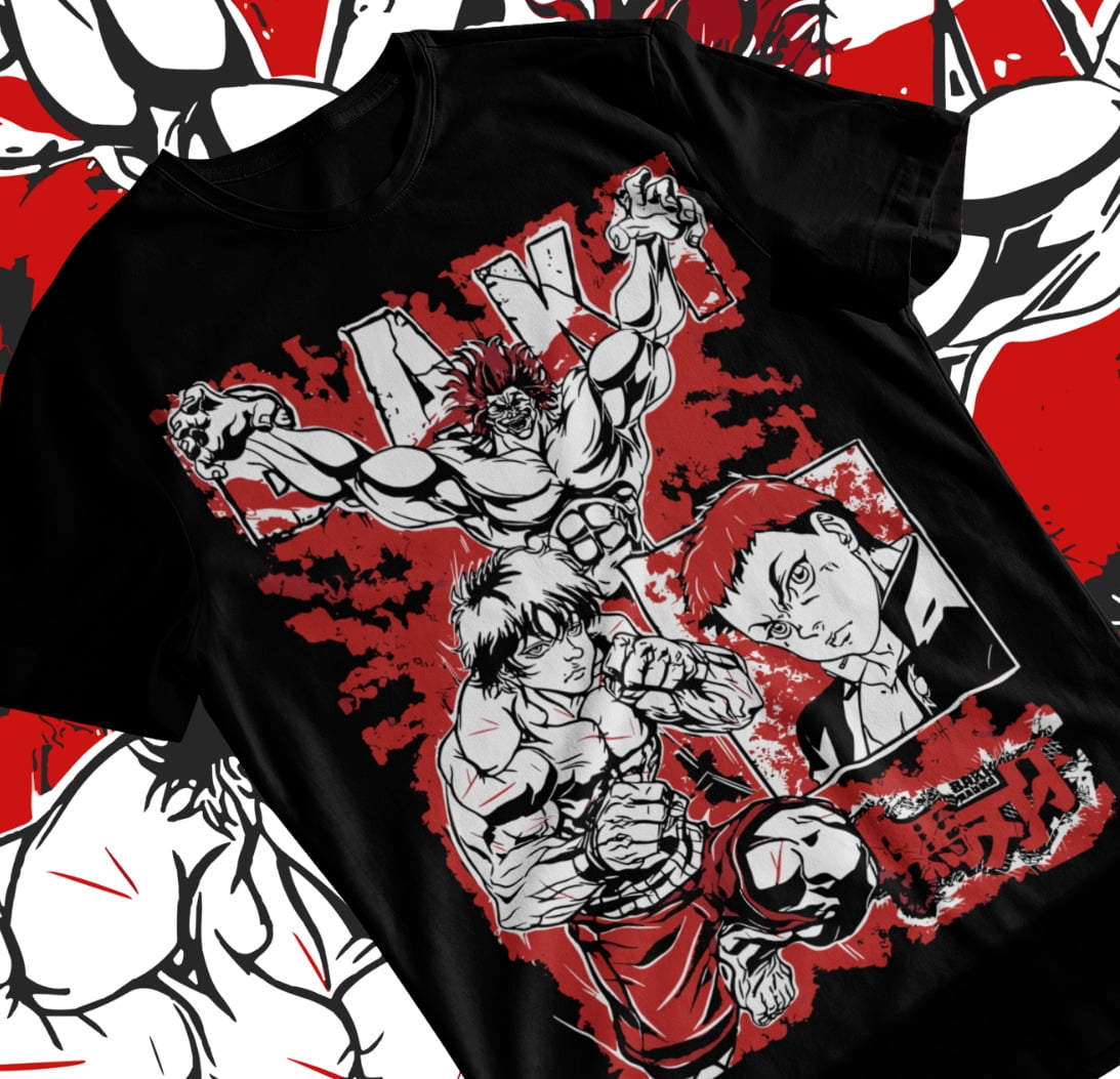 Baki T-Shirt Baki The Grappler Hanma Manga Yujiro Hanma Baki Anime Soft ...