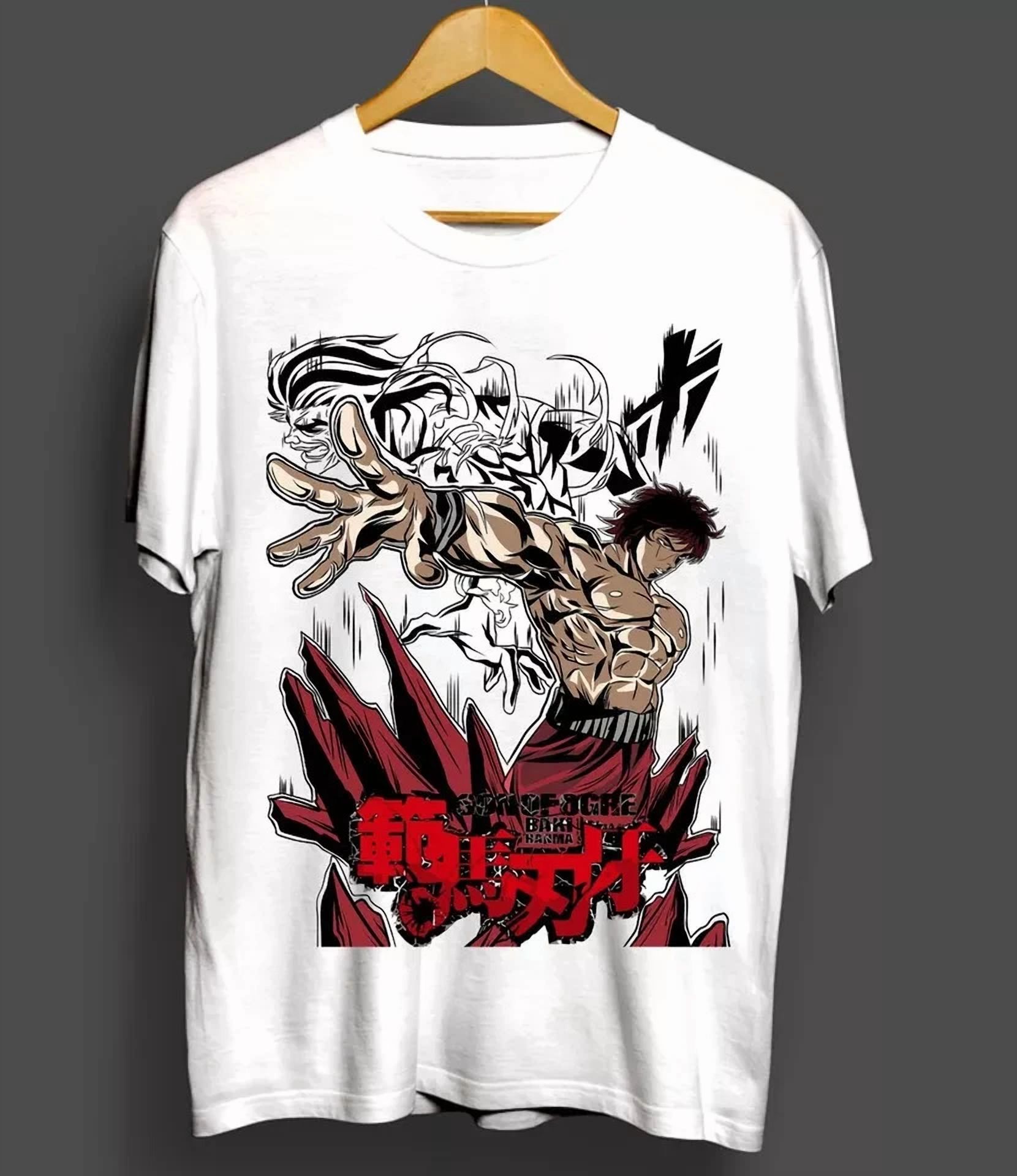 Baki T-shirt Baki Hanma The Grappler Logo For Otaku,gym And Fitness ...