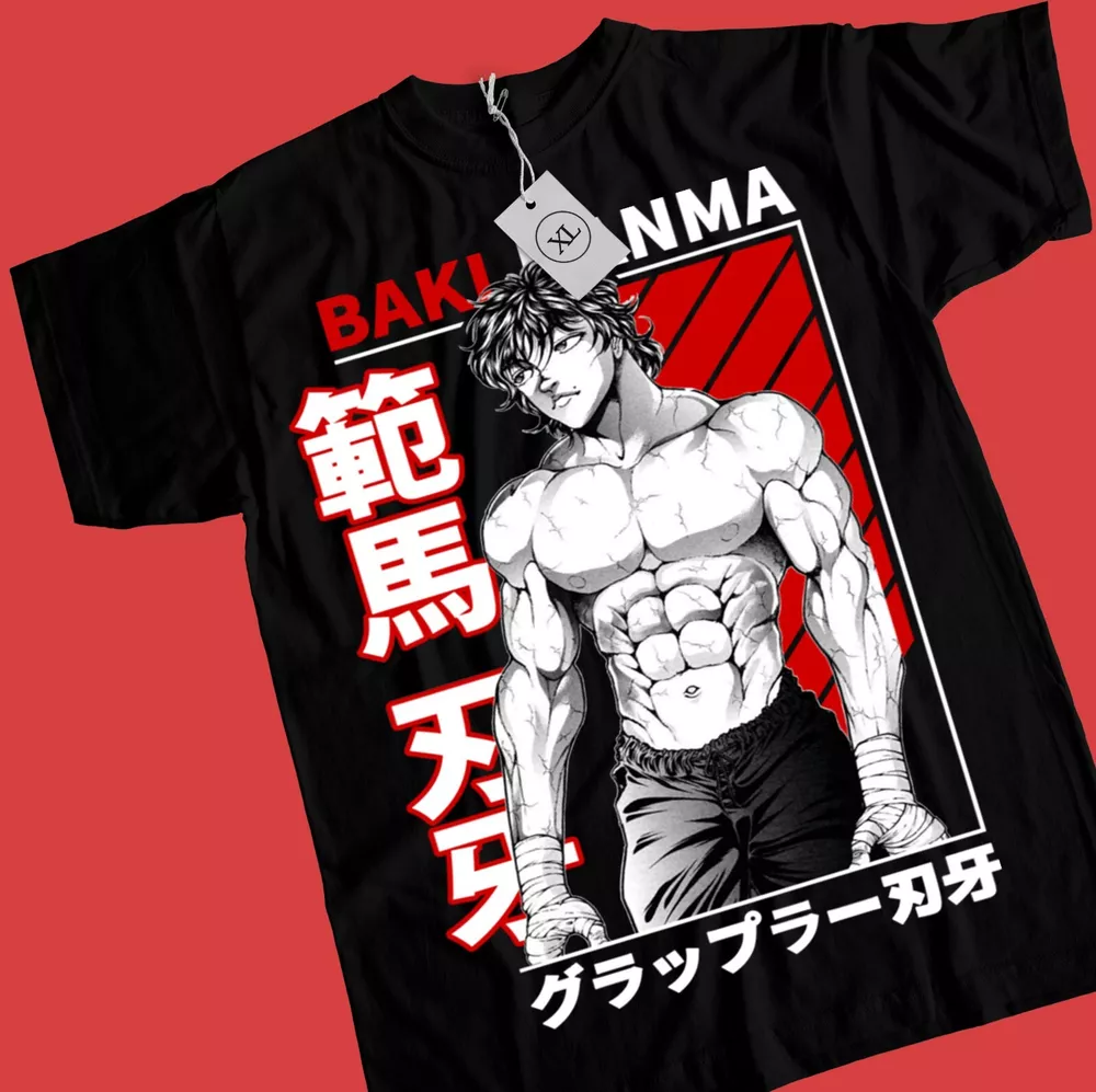 Baki The Grappler Hanma Yujiro T-Shirt New, Top, Best View Unisex Black ...