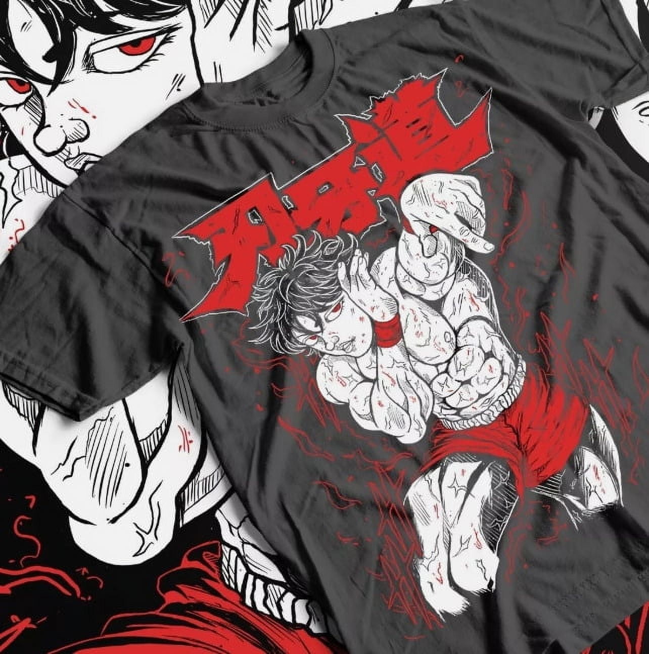 Baki the Grappler T-Shirt, Gym Workout Unisex Graphic Tee, Yujiro Hanma ...
