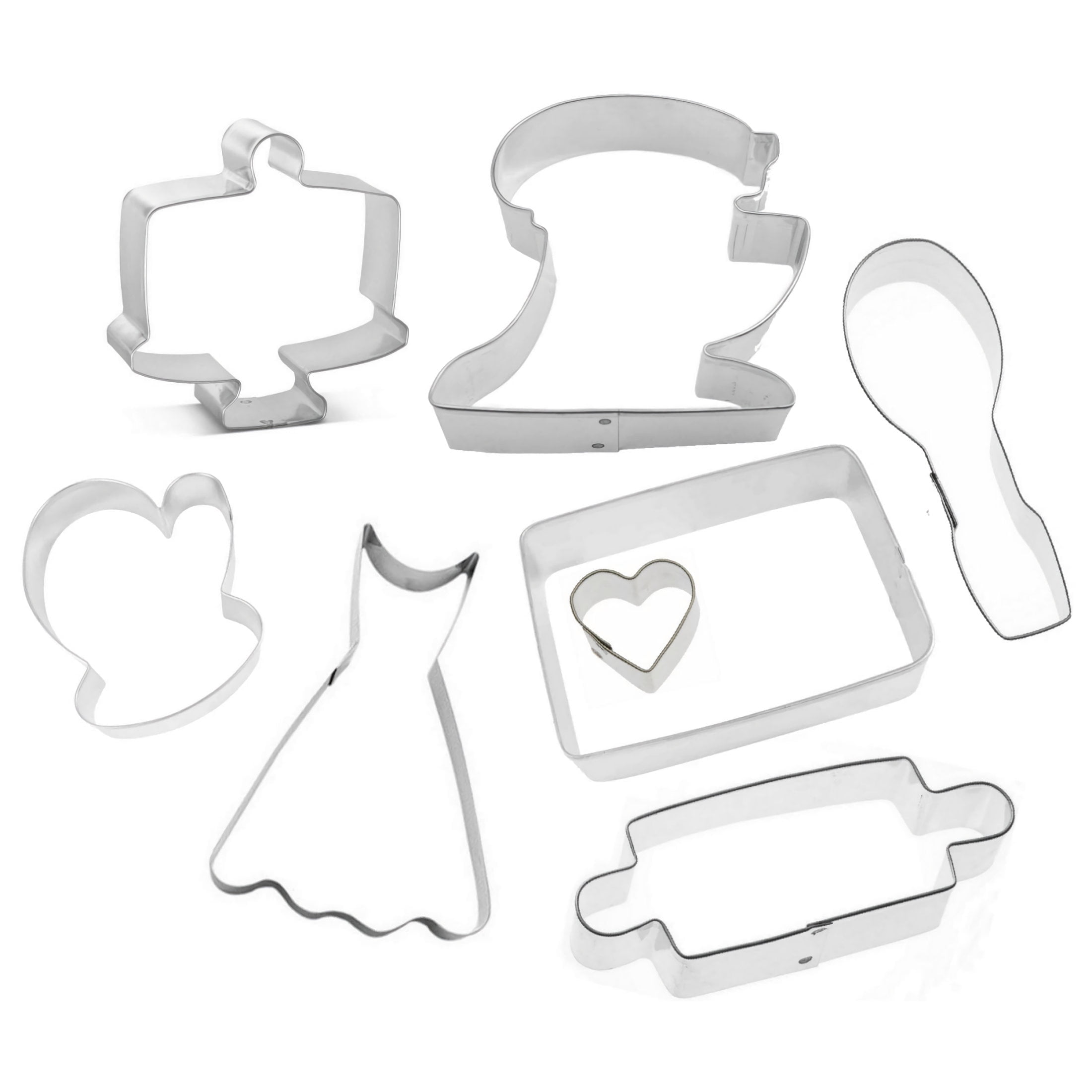 Baking 8 Piece Cookie Cutter Set - Oven Mitt, Cake Stand, Mixer ...