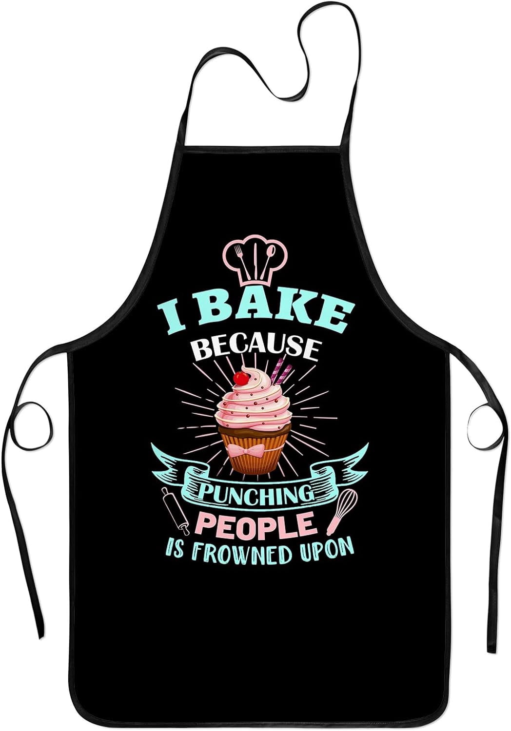 Baking Apron for Women I Baking Because People Is Frowned Aprons Gifts ...