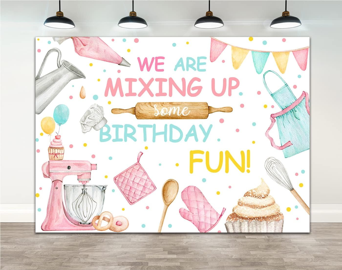 Baking Birthday Backdrop We are Mixing Up Some Birthday Fun Kitchen ...