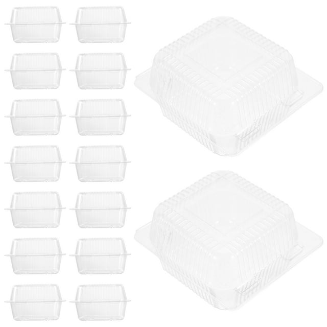 BRIGHTFUFU Plastic Air Reduction Sandwich Boxes 50 Pieces, Size 10.6 x ...
