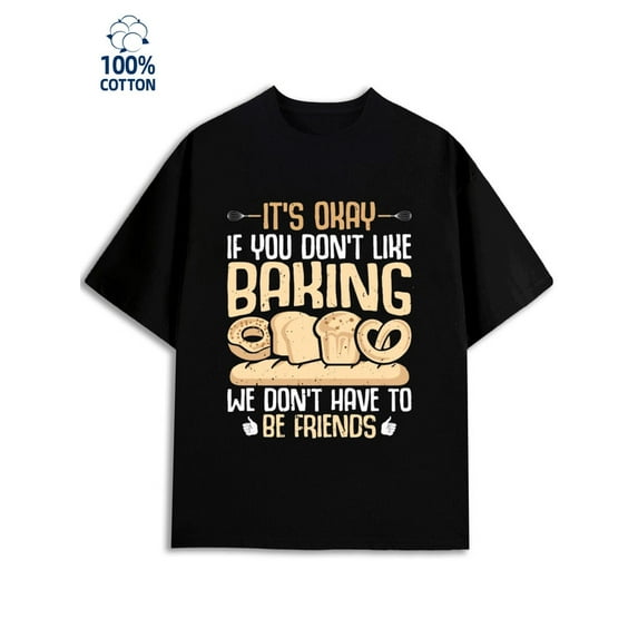 Baking Buddy Tee men's funny humor 180G 100% Cotton black wife funny ...