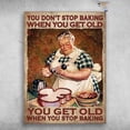 Baking Cake Old Women Baking - You Don'T Stop Baking When You Get Old ...