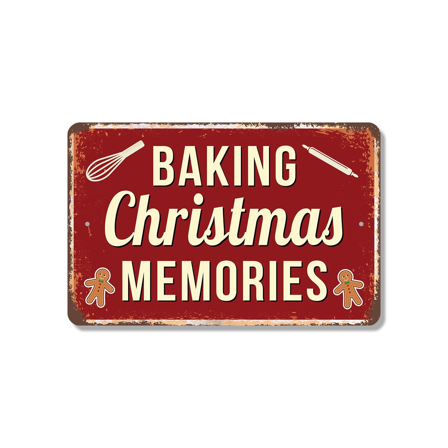 Baking Christmas Memories 8 Inch x 12 Inch Novelty Plastic Sign Flour ...