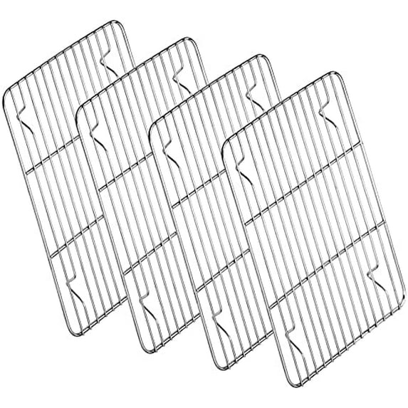 Baking Cooling Rack Set for Cooking Roasting, 4-Piece Stainless Steel ...