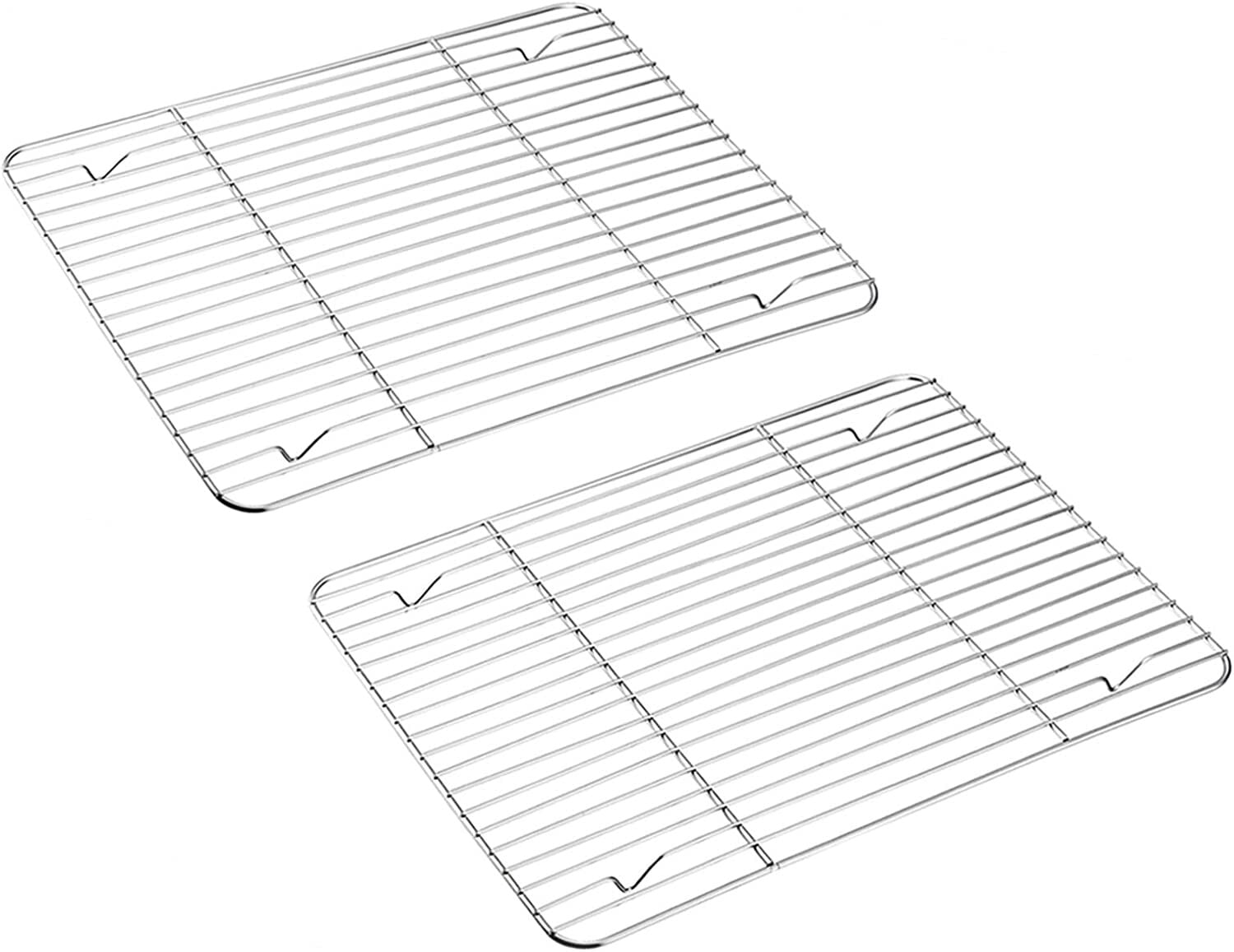 Baking Cooling Rack Set of 2, Stainless Steel Metal Roasting Cooking ...