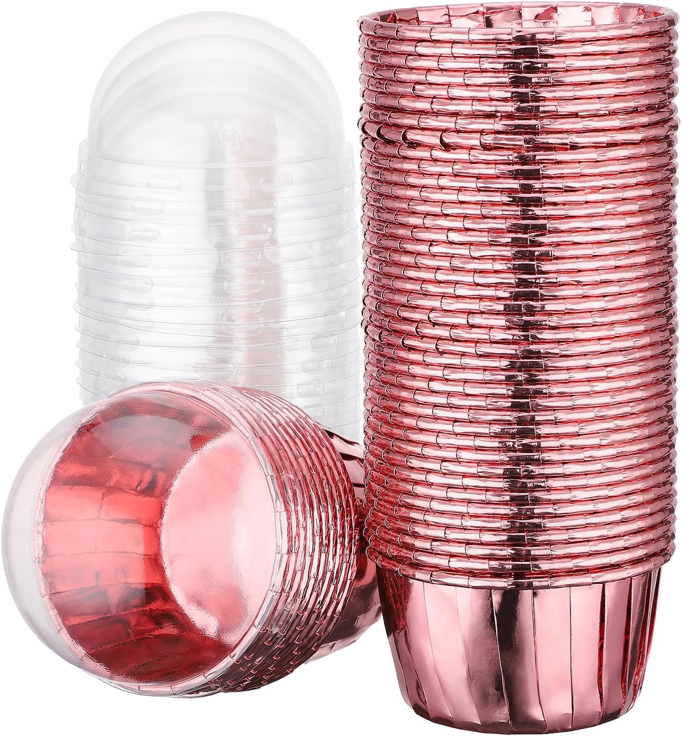 Baking Cups, 50pcs 3.5oz Disposable Muffin Cupcake Liners Foil Wedding ...