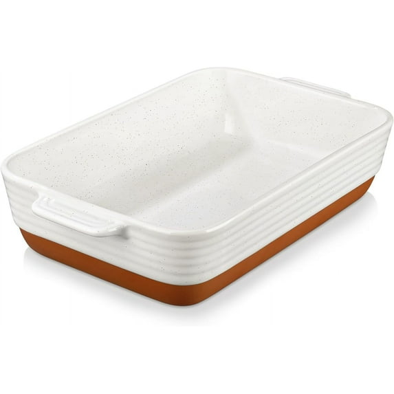 Baking Dish 4.8 Qt Ceramic Casserole & Lasagna Pan, 9x13 Inch Deep ...
