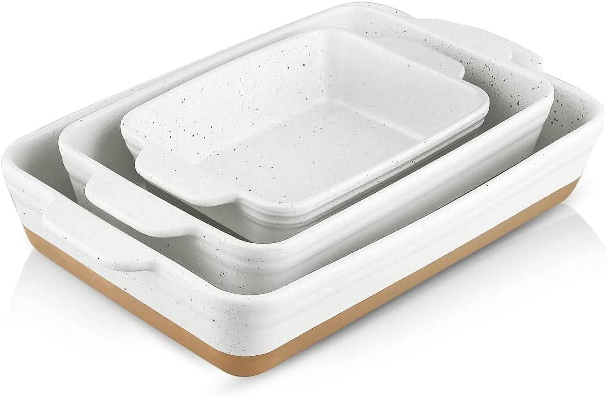 Baking Dish Set, 9x13 Baking Dish, Large Casserole Dish Set, Ceramic ...
