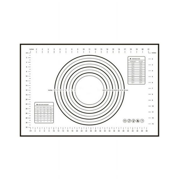 Baking Dough Rolling Mat Non-Slip Silicone Pastry Tool with Measurement ...